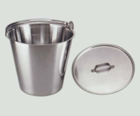 Secchio inox lt. 12 con coperchio - Caseifici - Az. agricole